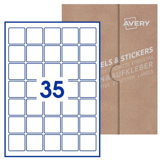 37 x 37mm Square, Avery Blank Labels | Avery
