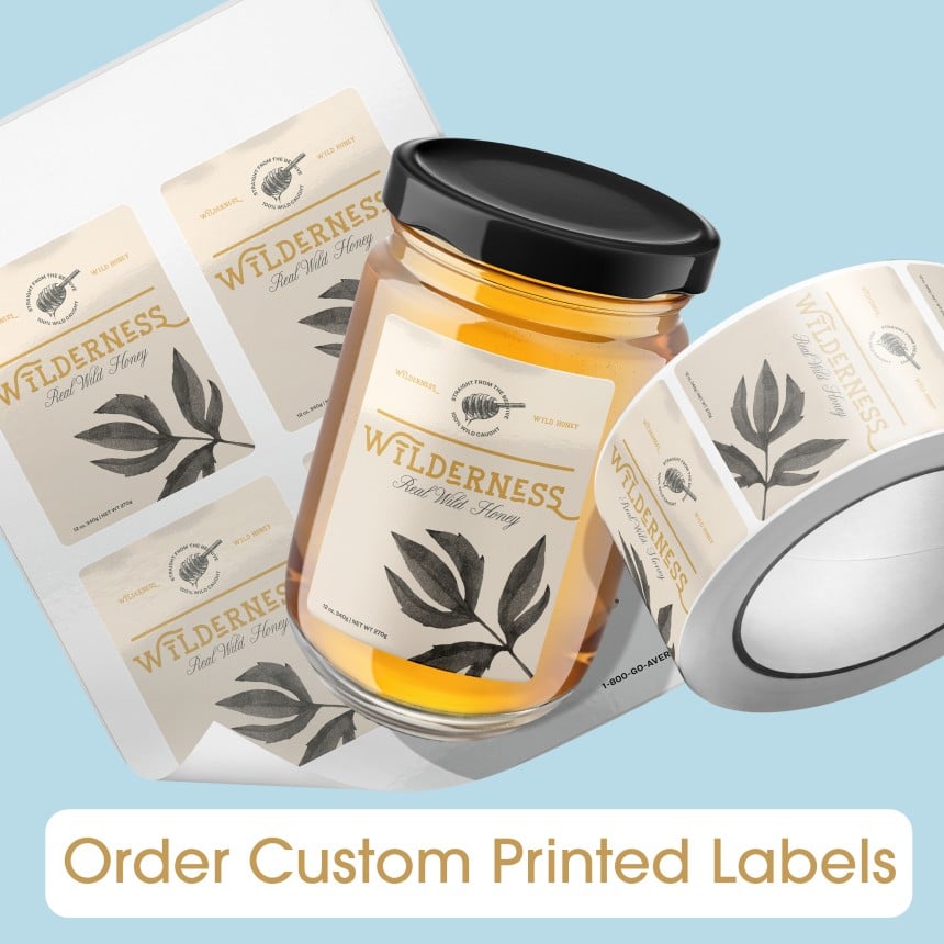 Personalised Glass Jar Labels - Use Your Design | Avery