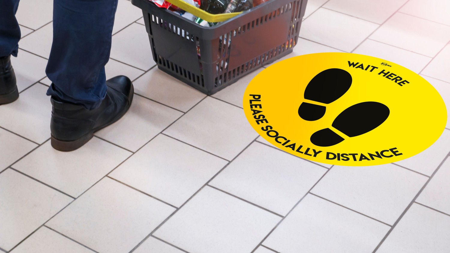 COVID/Coronavirus Practise Social Distance Circular Floor Decal ...