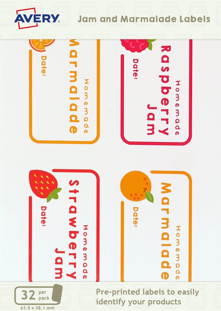 Jam & Marmalade Jar Labels | AJJL01 | Avery