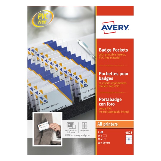 Re-usable Badge Holders & Inserts | Avery