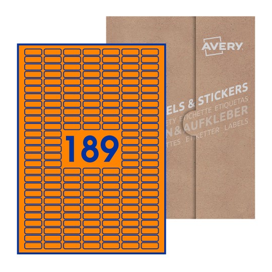 Orange Neon Paper Labels | Avery