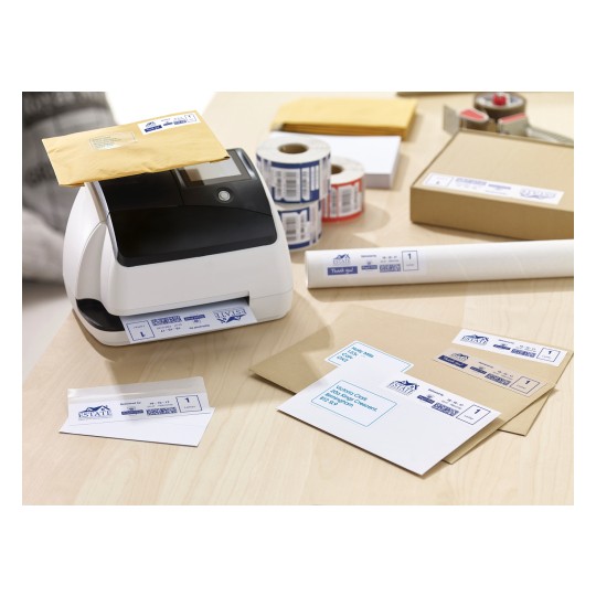 QuickDRY™, Printable Franking Labels, Double Format, 155 x 40 mm, White ...