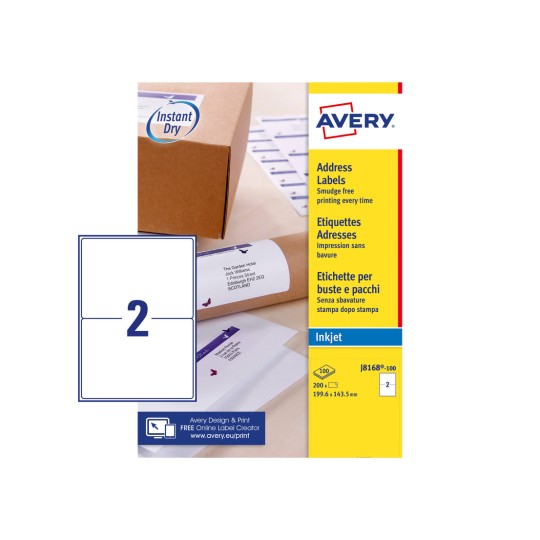 QuickDRY™, Printable Parcel Labels, 199.6 x 143.5 mm, White, 200 Labels ...