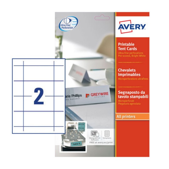 Micro perforated Printable Inserts | L4728-20 | Avery
