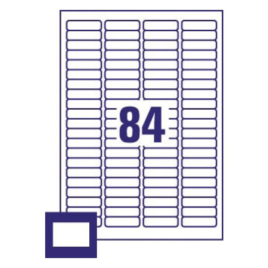Multipurpose Mini Labels, Sharp Print Finish, 46 x 11.1 mm, White, 2100 ...